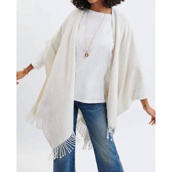 Mersea | Sweaters | New Mersea Classic Travel Wrap In Sea Salt | Poshmark